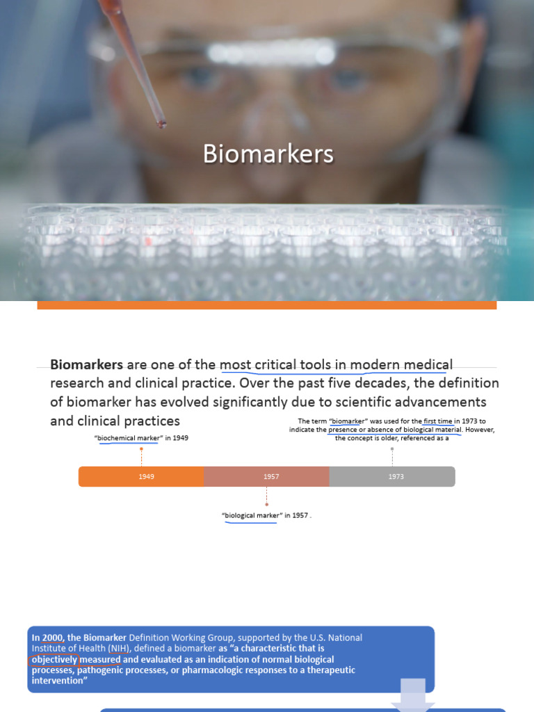 Bio1 - Intro | PDF | Biomarker | Biomarker (Medicine)