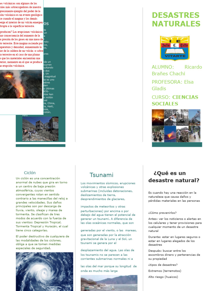 DESASTRES NATURALES | PDF | Temblores | Tsunami