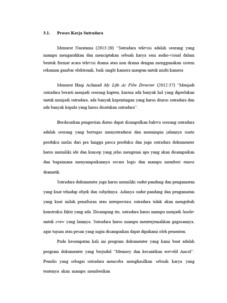 Proses Kerja Sutradara | PDF | Seni | Komputer