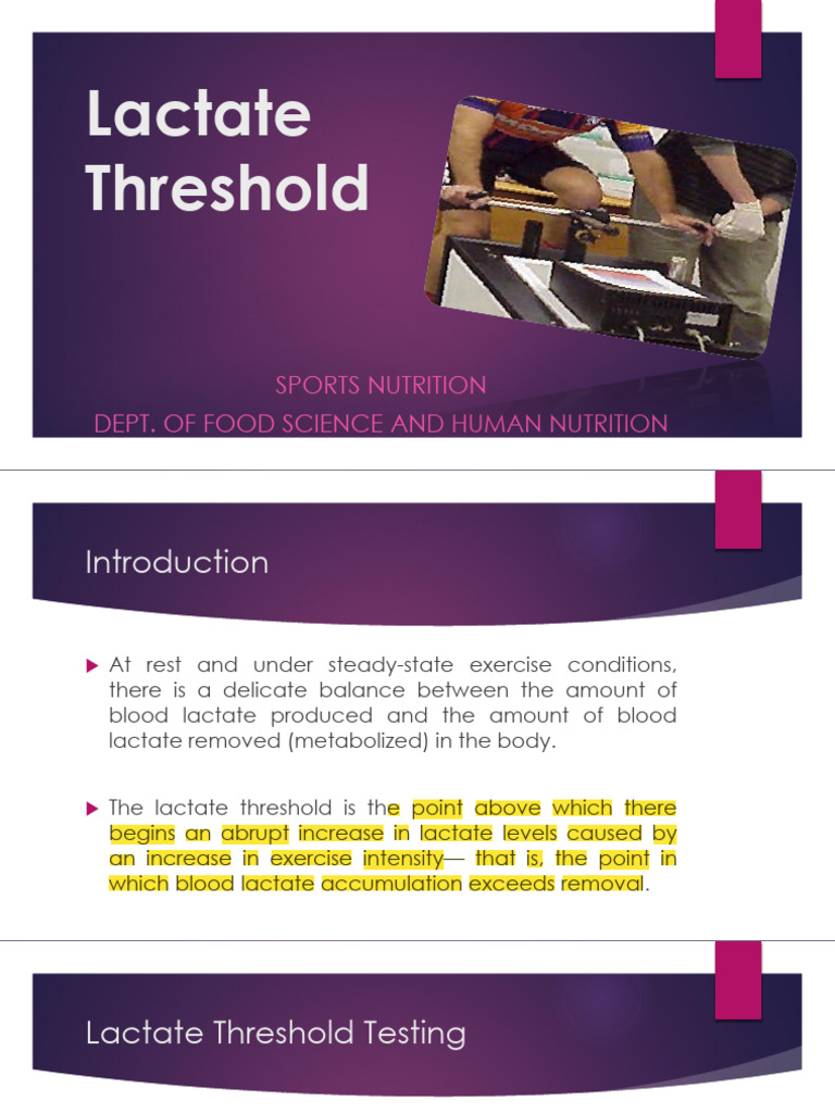 Lactate Threshold Edited | PDF | Wellness