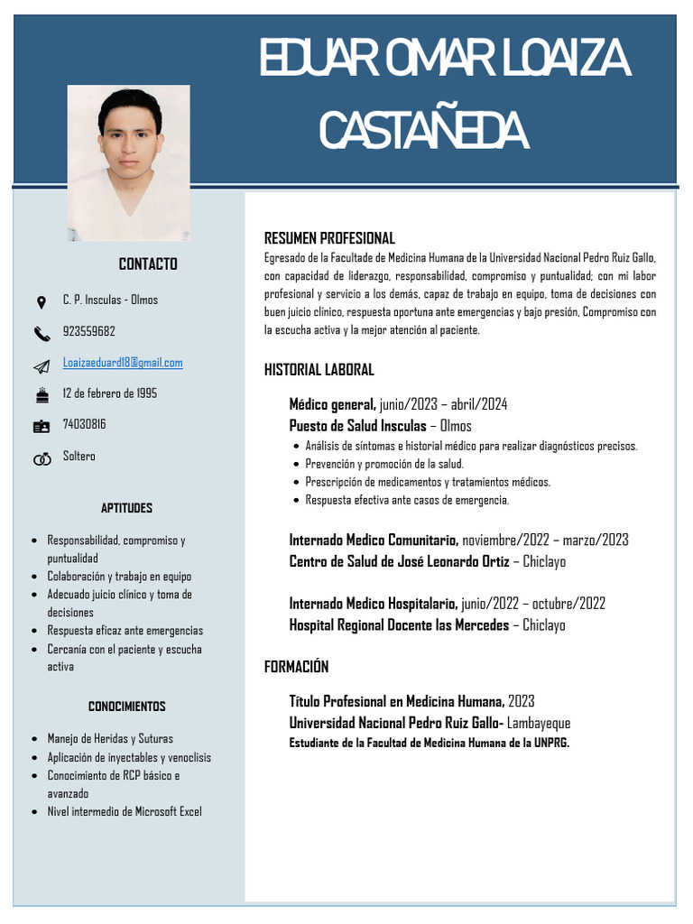 CV Eduar | PDF | Medicina | Médico