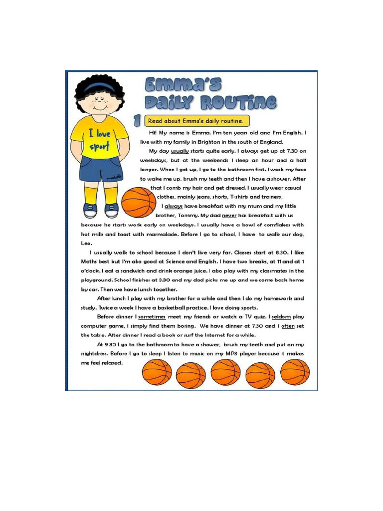 Emma S Routine | PDF