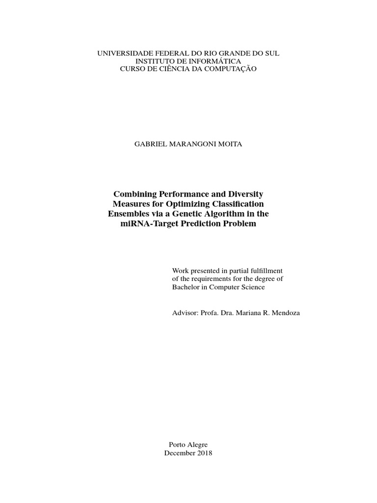 Combining Performance and Diversity | PDF | Rna | Micro Rna