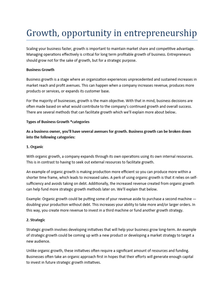 Growth Chapter Pdf Marketing Private Sector