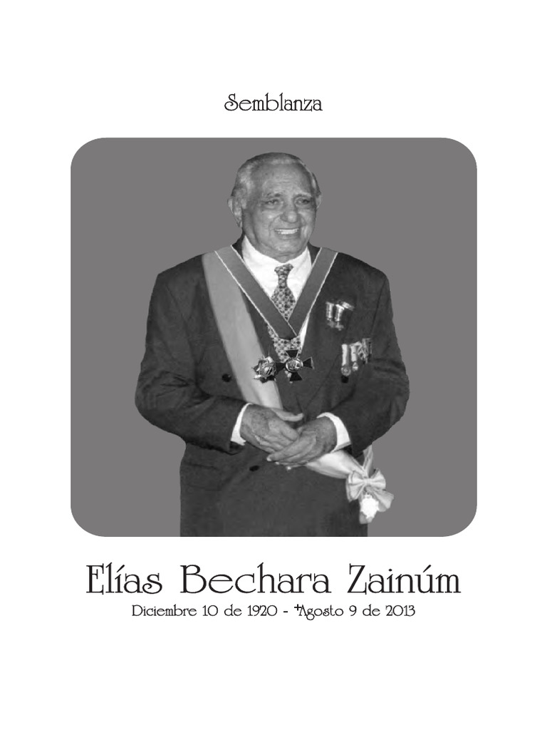 Semblanza ELIAS BECHARA ZAINÚM | PDF