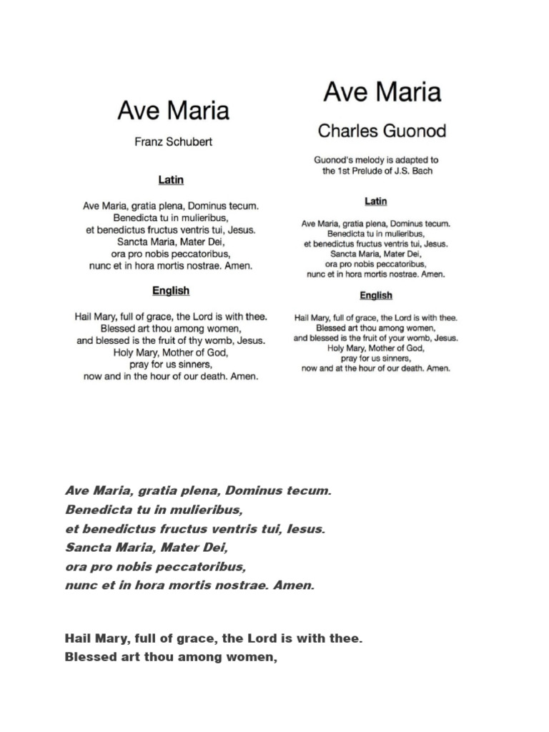 Ave Maria-Print | PDF