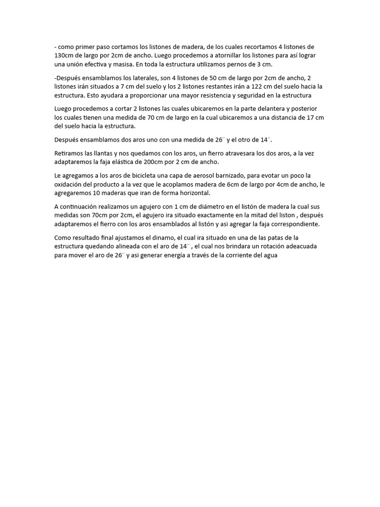 Proceso de La Estructura Sebas | PDF | Hogar, jardinería y bricolaje