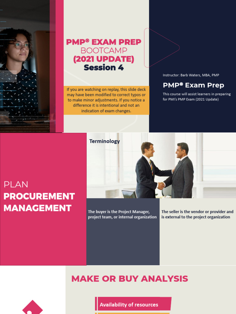 PMP 2021 Bootcamp Session 4 | PDF | Business