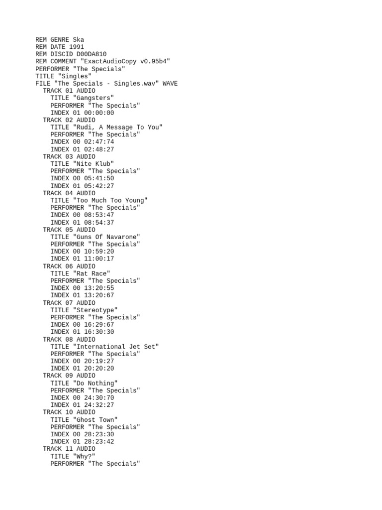 Example Cue Sheet | PDF | Art