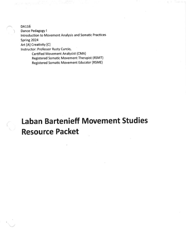 Laban Packet With Scanned Material | PDF
