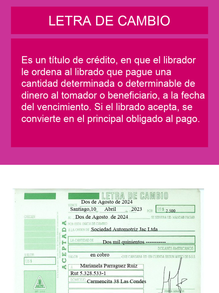 UB Titulos de Credito Letras de Cambio 2023 | PDF | Pagaré
