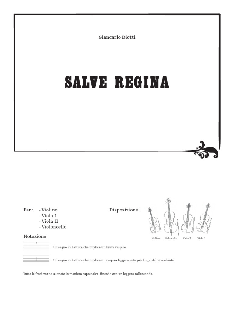 Salve Regina Ita 2023 | PDF | Bowed Instruments | Classical Music Groups