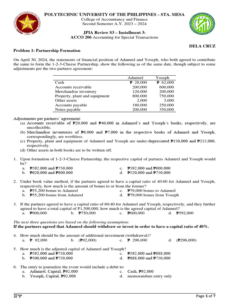 Accounting For Special Transactions | PDF | Debits And Credits | Balance Sheet