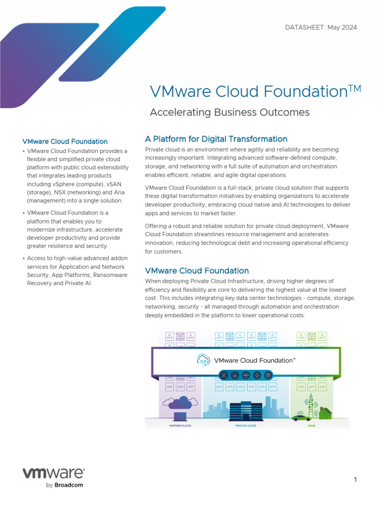 VMW Cloud Foundation Datasheet | PDF | Cloud Computing | Computer Security