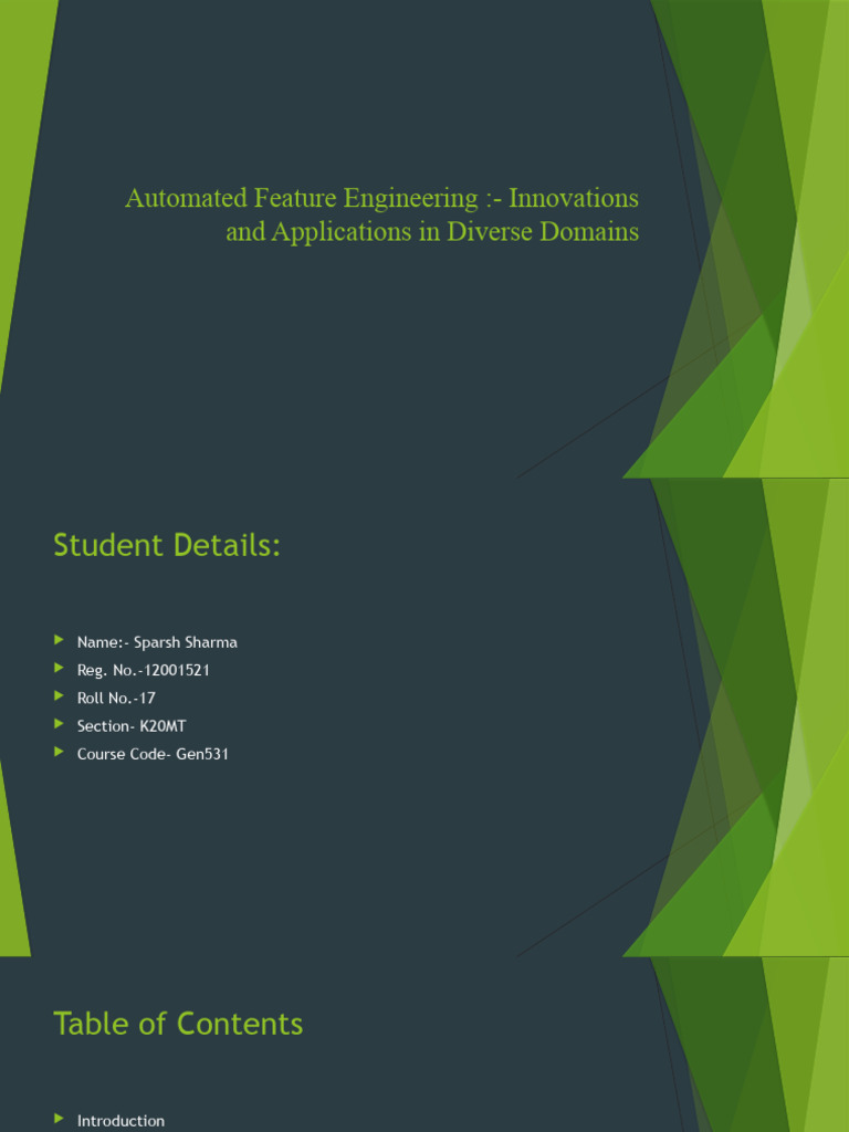 Innovations in Automated Feature Engineering | PDF | Methodology | Data
