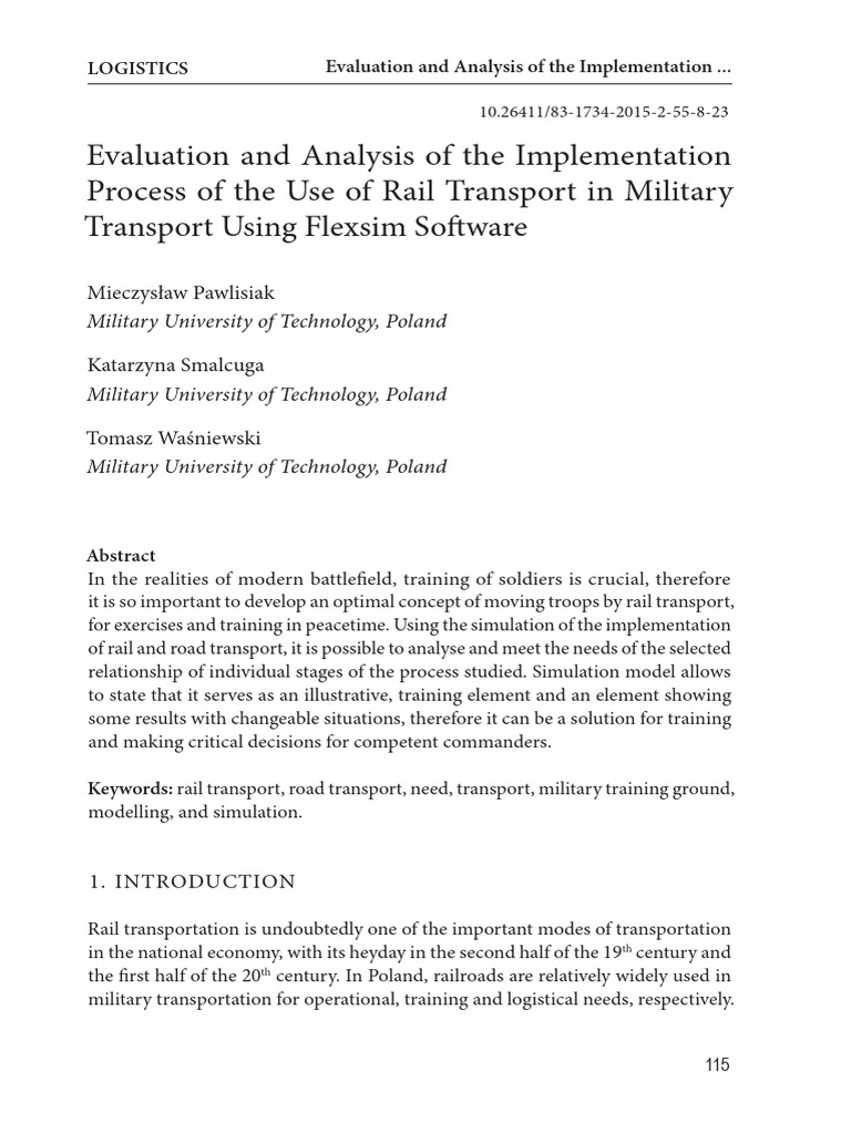 Evaluation and Analysis of The Impl | PDF | Simulation | Transport
