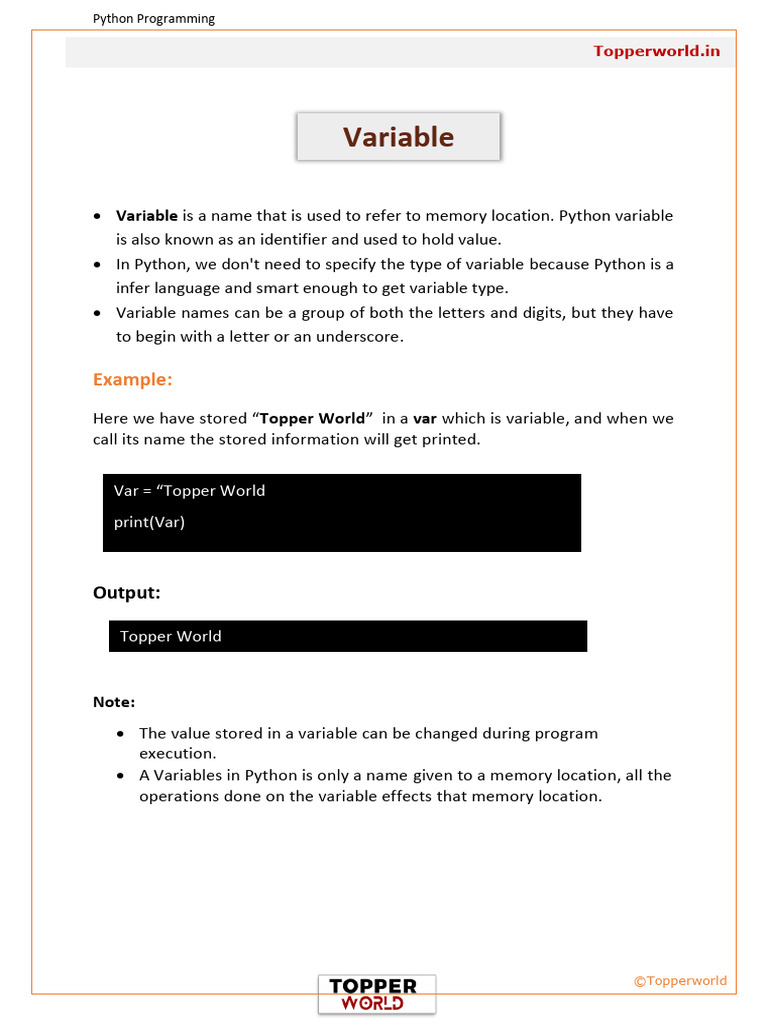 variable-in-Python | PDF | Variable (Computer Science) | Scope ... variable-in-Python | PDF | Variable (Computer Science) | Scope ...