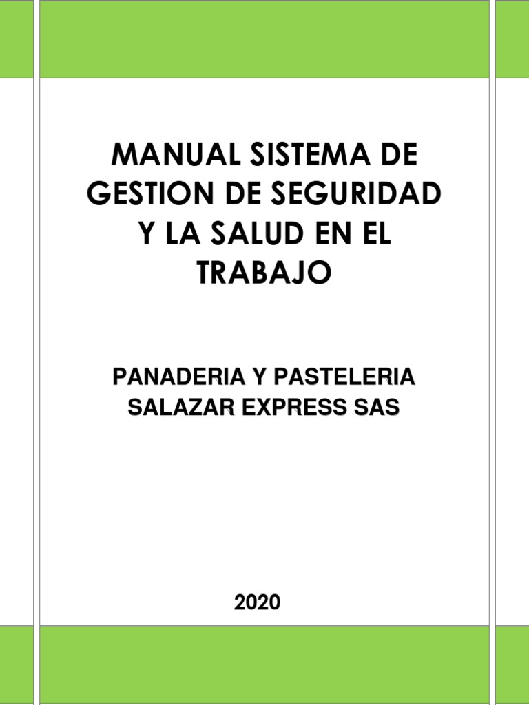 Manual de Seguridad y Salud Laboral SST | PDF | Seguridad y salud ...