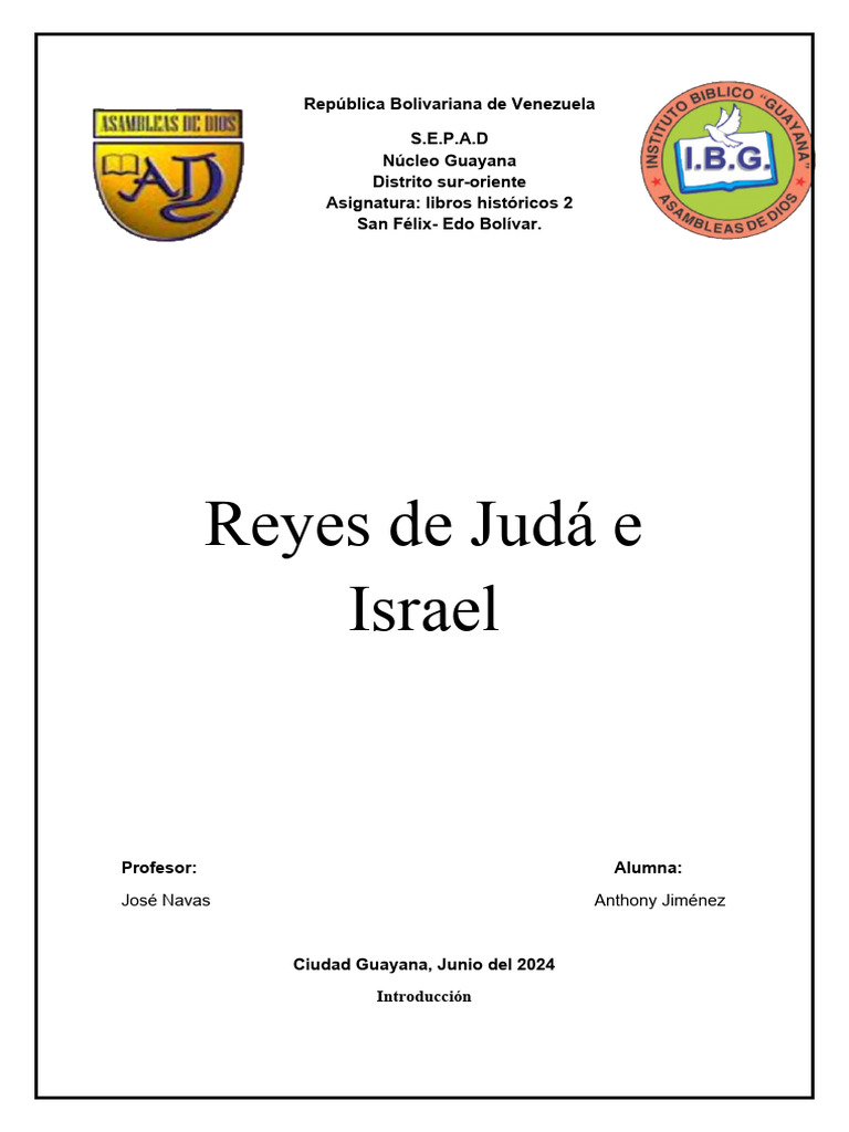 Reyes de Juda e Israel | PDF | Libros de reyes | Levante antiguo