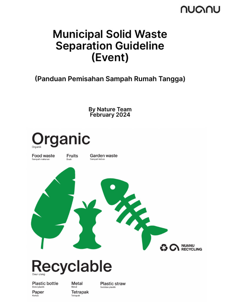 Waste Separation Guideline at Event | PDF | Plastic | Waste