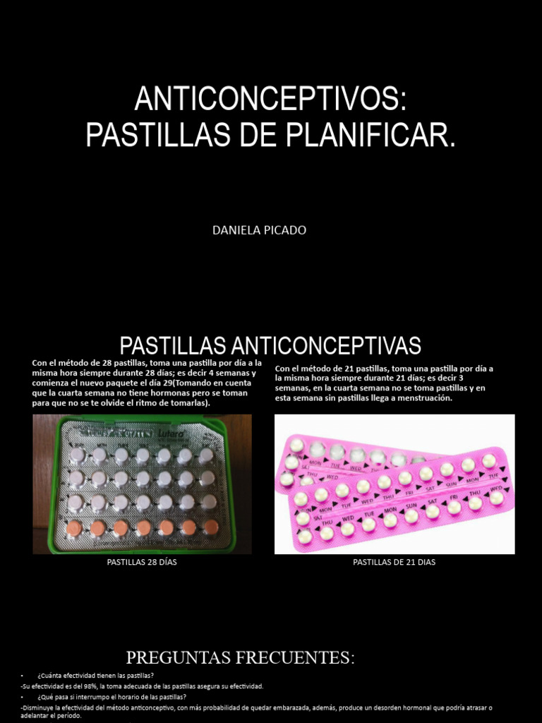 Guía de Pastillas Anticonceptivas | PDF | Control de la natalidad | El ...