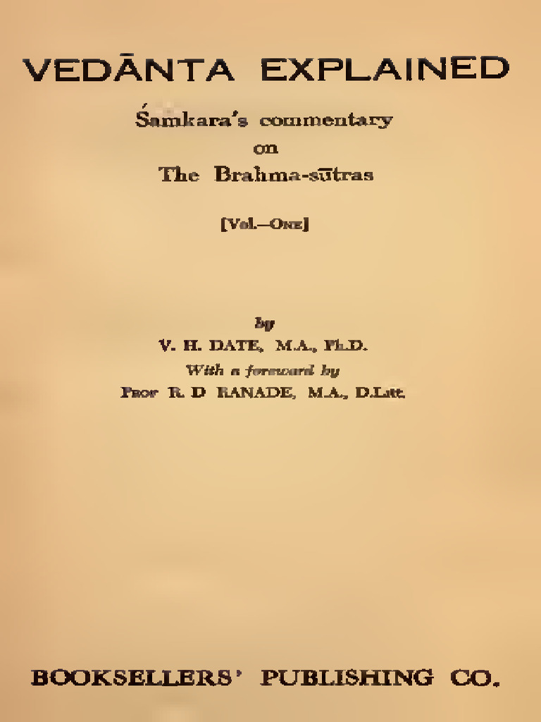Vedanta Explained | PDF | Ātman (Hinduism) | Brahman