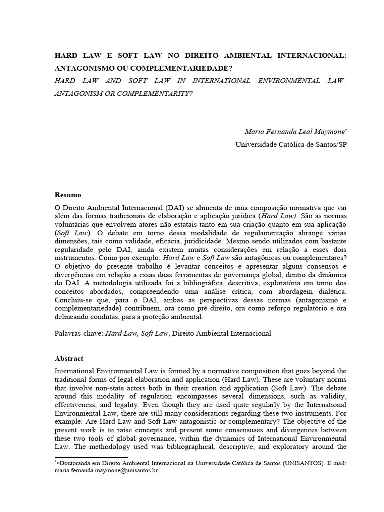 Artigo Soft Law para CONPEDI | PDF | Tratado | Estado