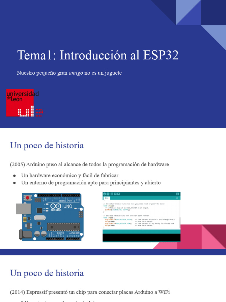 Tema 1. Introducción Al ESP32 | PDF | Bluetooth | Arduino