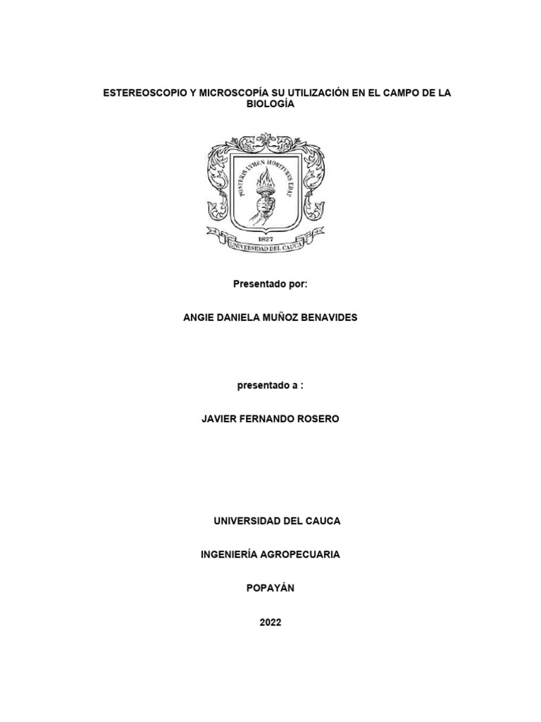 Informe De Laboratorio Pdf Microscopio Óptica