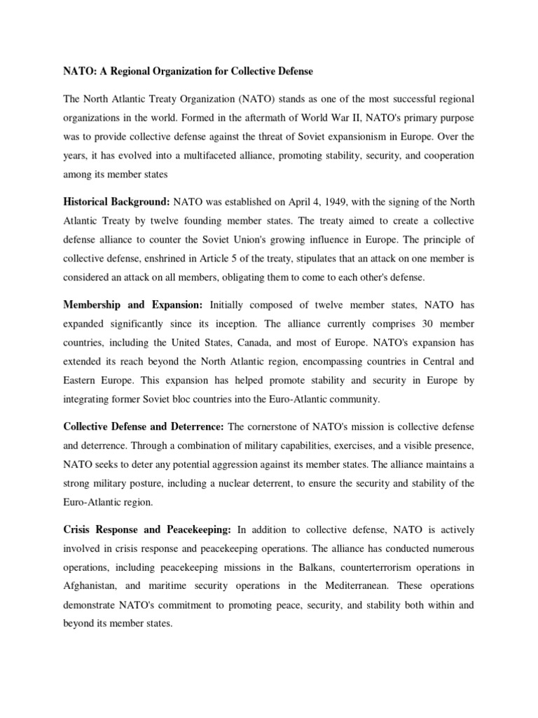 NATO | PDF | Nato | European Union