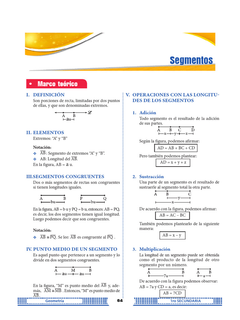 02 Segmentos | PDF | Geometría | Matemática Elemental