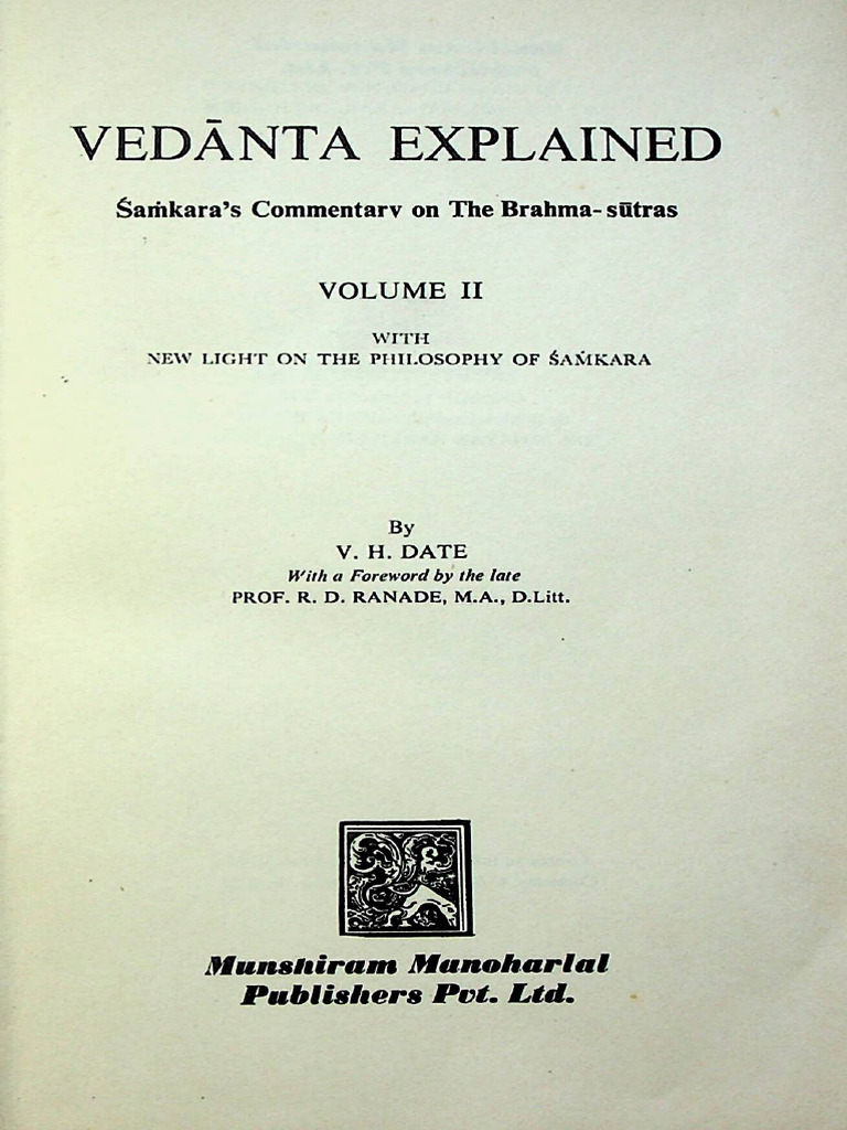 Vedanta Explained | PDF