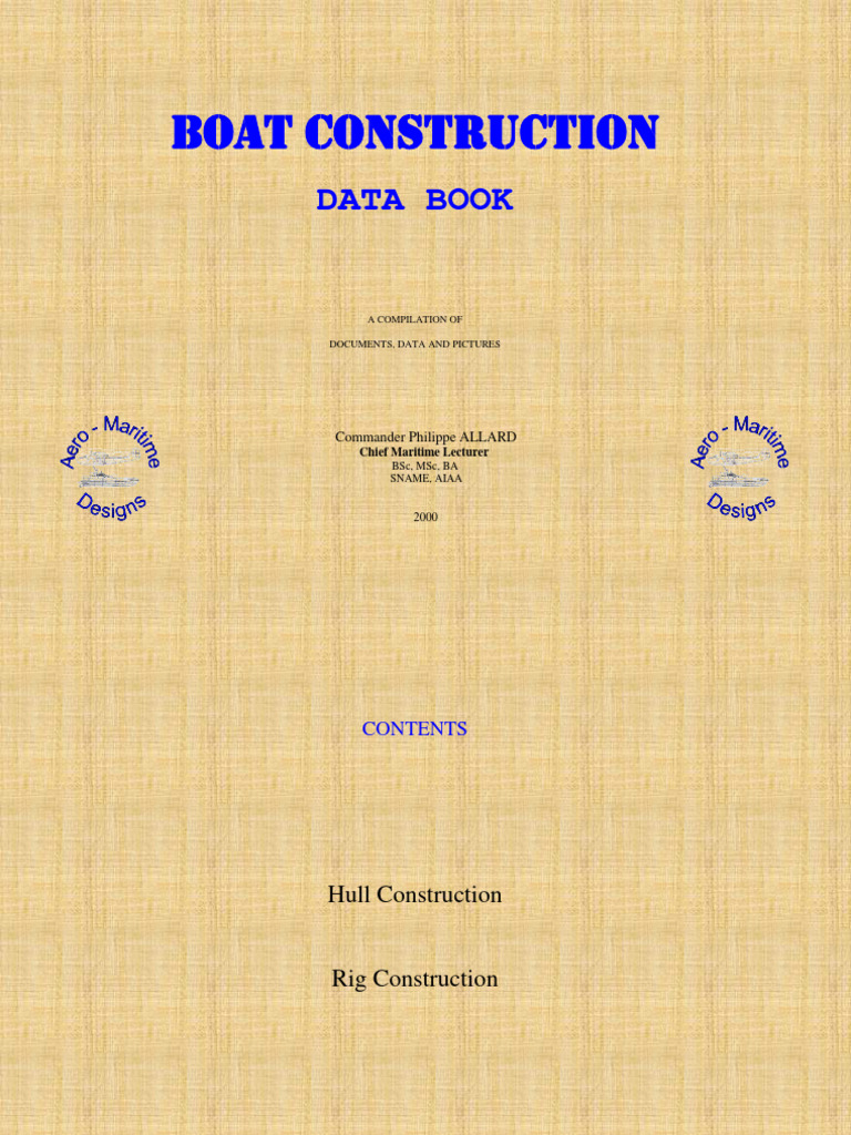 Boat Construction Databook PDF | PDF | Watercraft | Ships