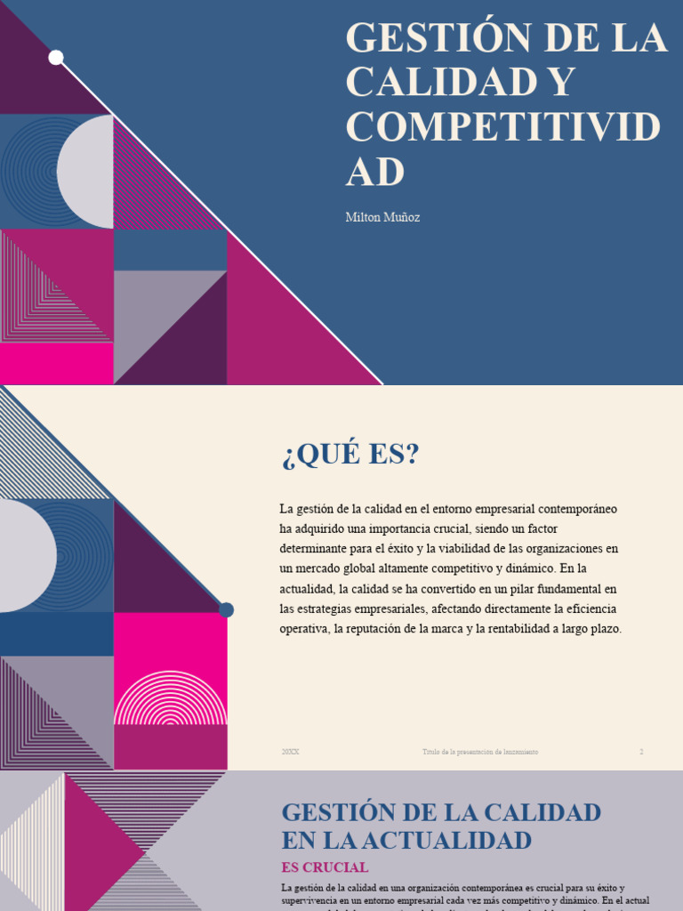 Gestión de La Calidad y Competitividad | PDF | Gestión de la calidad | Calidad (comercial)