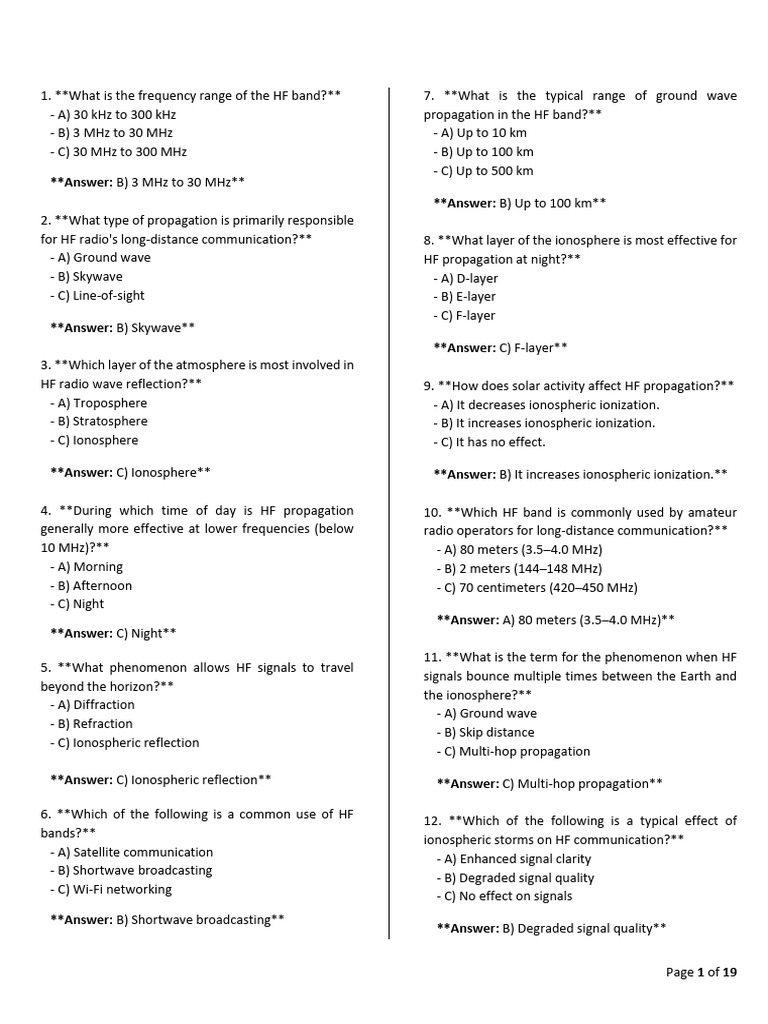 HF Radio Communication Guide | PDF | Ionosphere | Radio Propagation