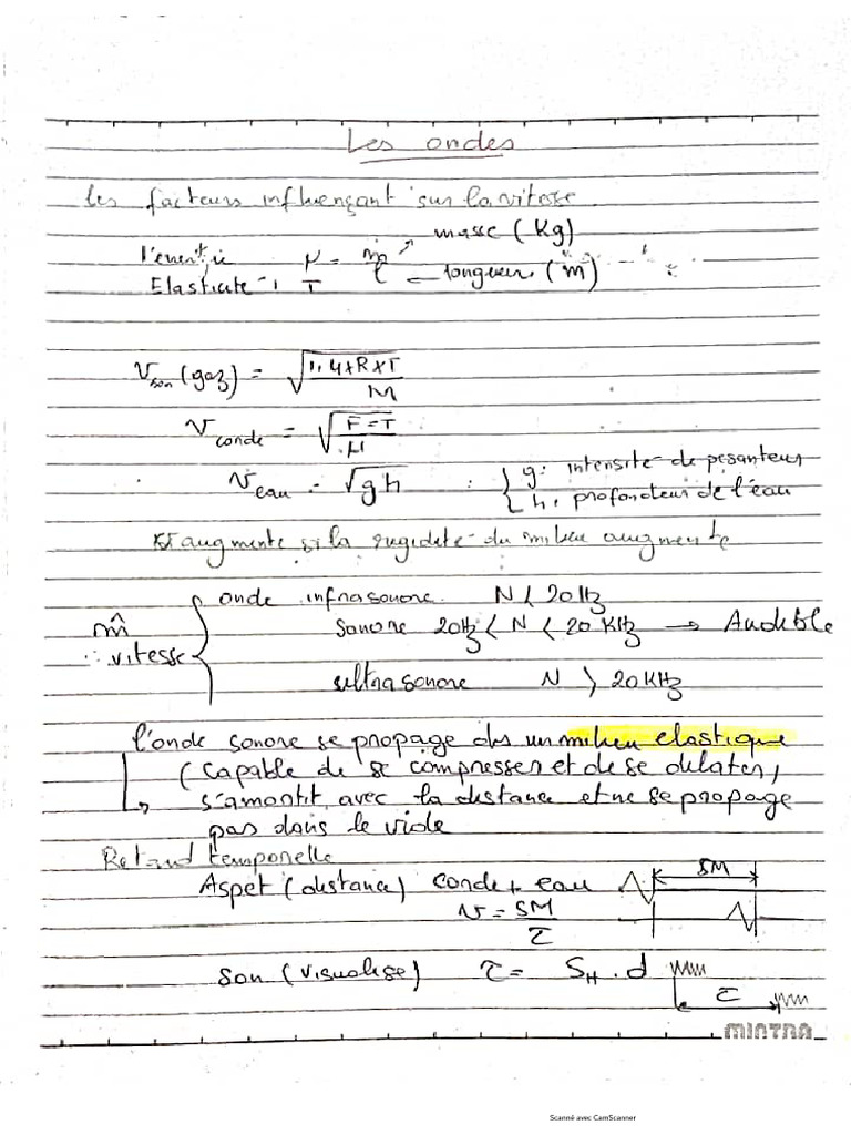 ONDES - (Cours+astuces) | PDF