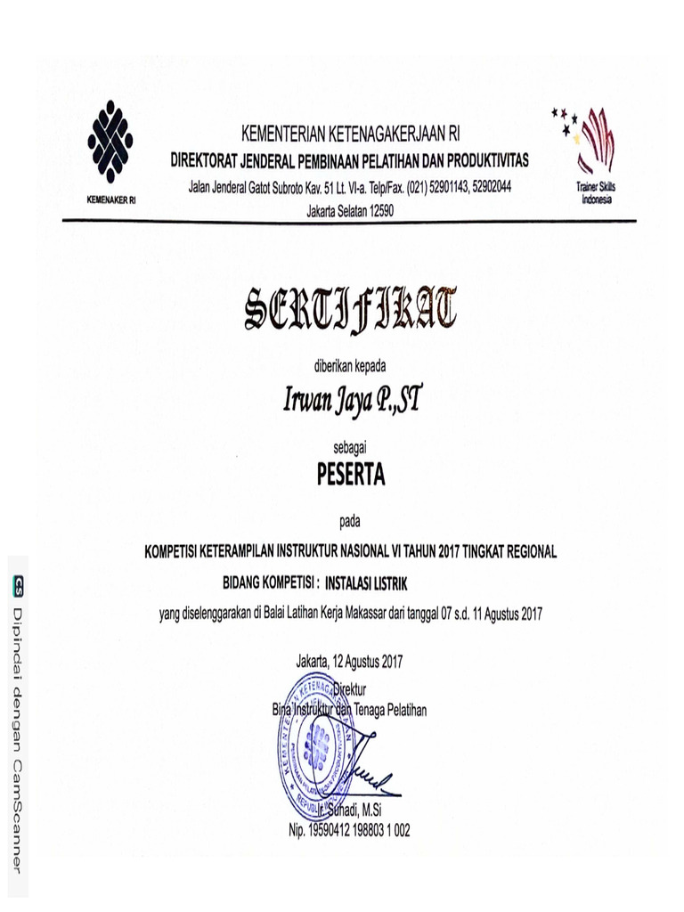 Serkom Instruktur Bidang Kelistrikan 2 | PDF