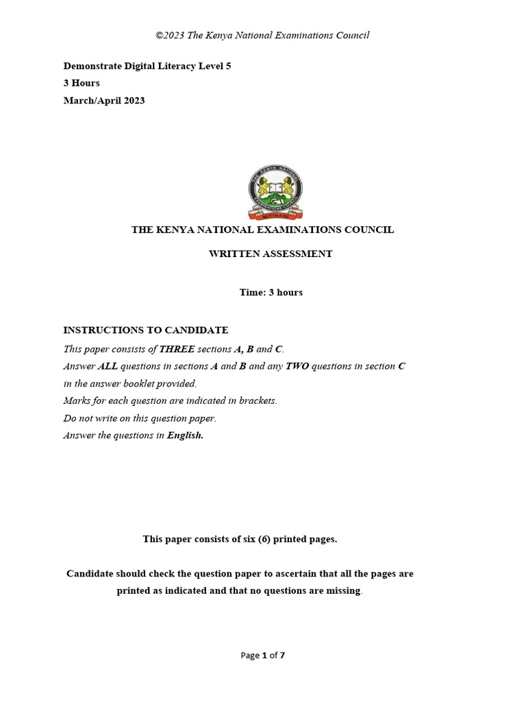 5-Digital Literacy-1679397517.Candidates Tool Level 5 Final | PDF ...