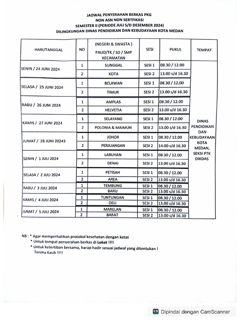 jadwal | PDF