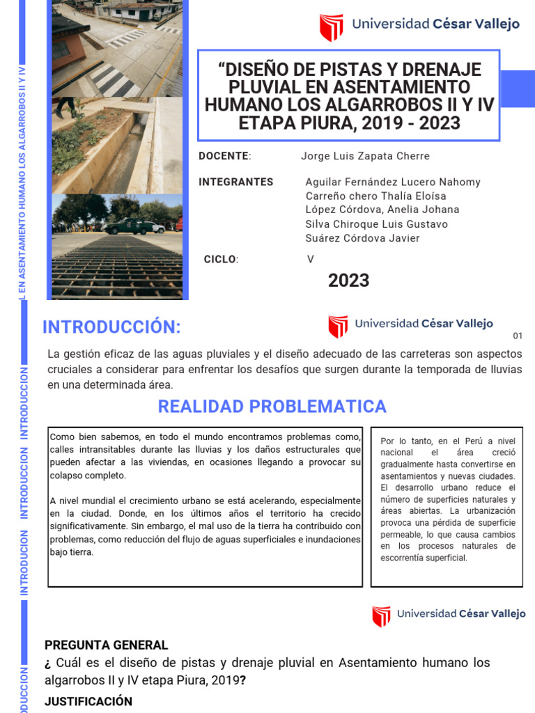 Diseño de Drenaje Pluvial en Piura | PDF | Diseño | Inundar