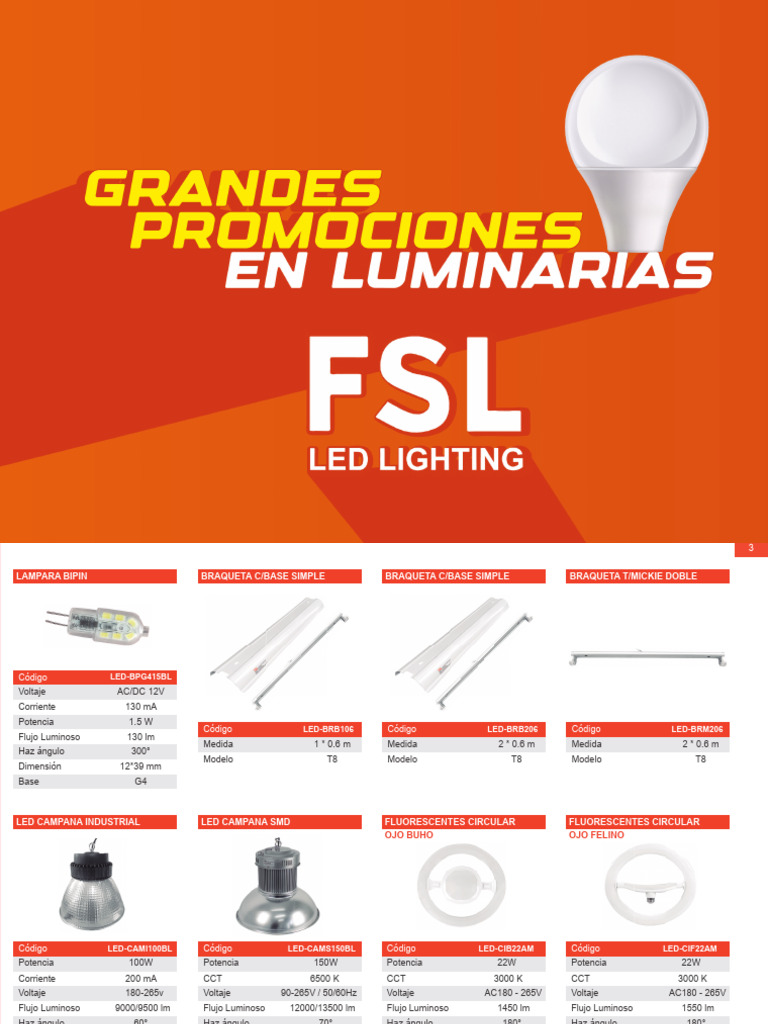 Catalogo FSL 2024 - Br-Super Promoción | PDF | Diodo emisor de luz | Electrónica