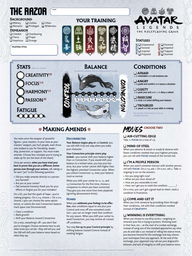 The_Razor_Character_Sheet | PDF