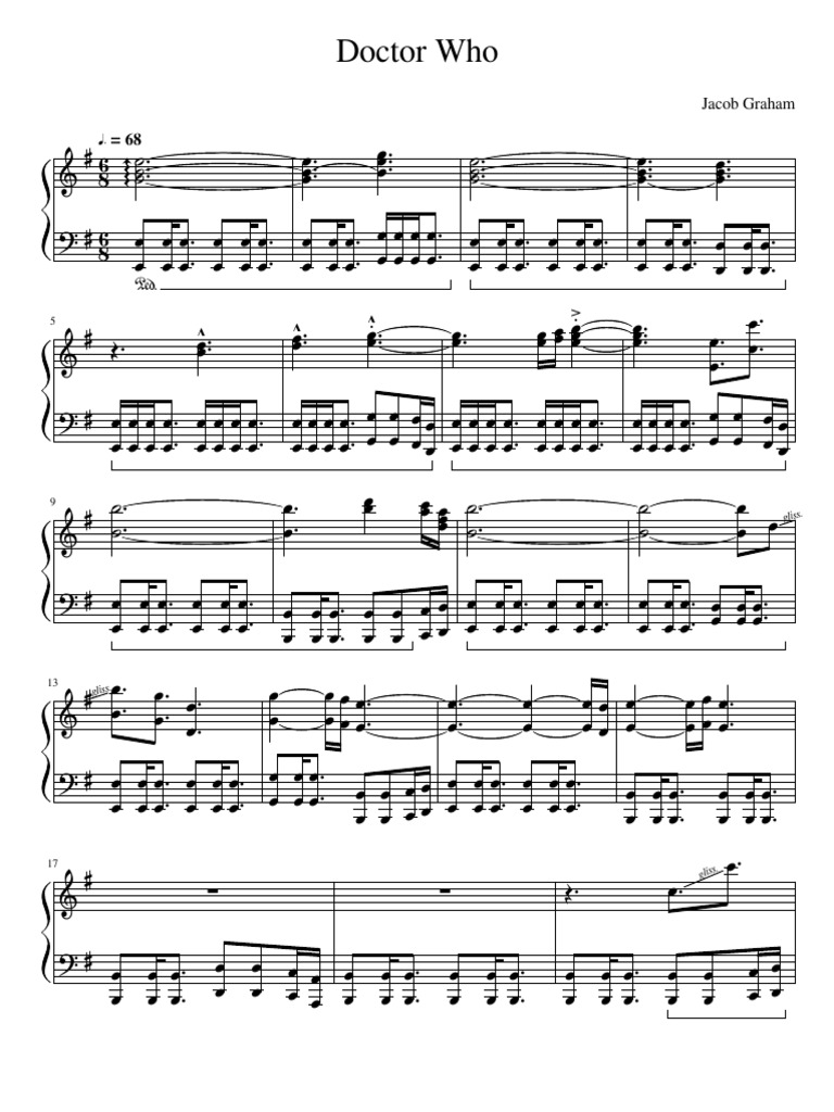 Doctor Who Theme Piano Solo | PDF