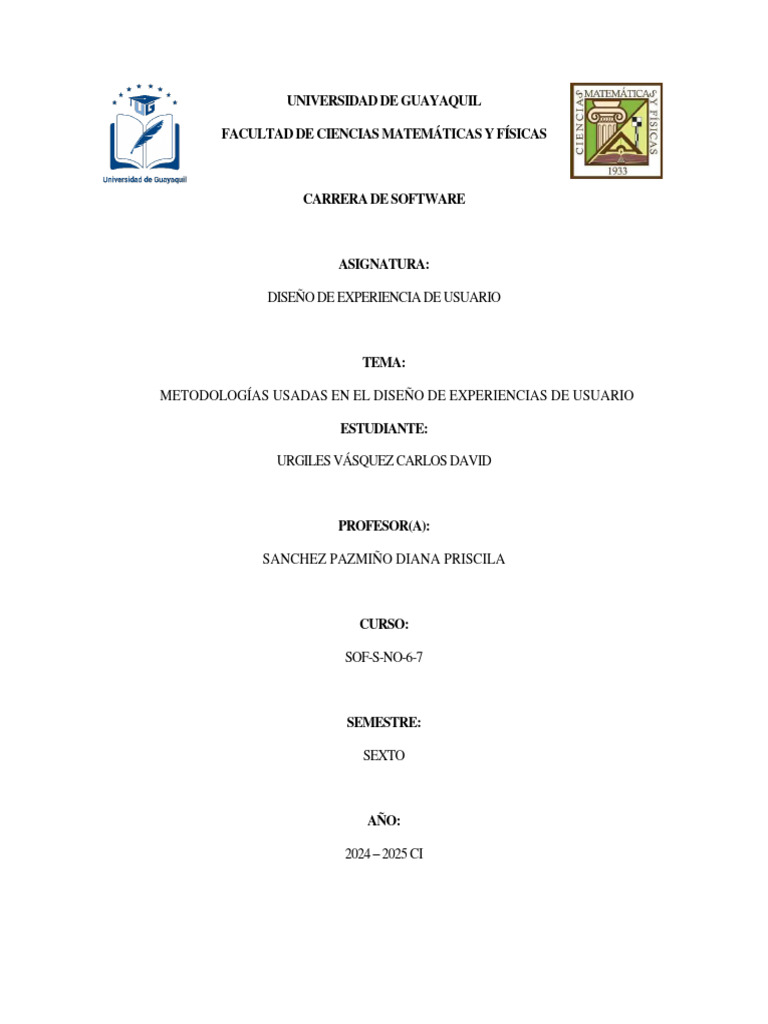 U1 S2 Tarea 1 CARLOS URGILES | PDF | Usabilidad | Diseño U1 S2 Tarea 1 CARLOS URGILES | PDF | Usabilidad | Diseño