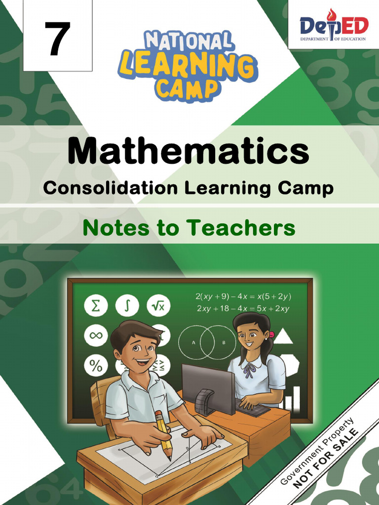 NLC Math 7 Consolidation NT v.1 | PDF | Algebra | Equations