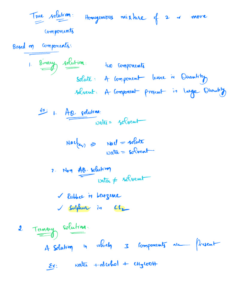 Liquid solutions | PDF