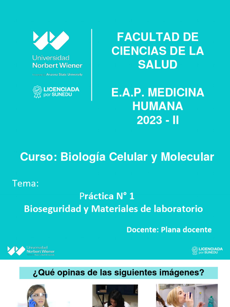 Práctica #1 - Bioseguridad. Materiales de Laboratorio | PDF | Laboratorios