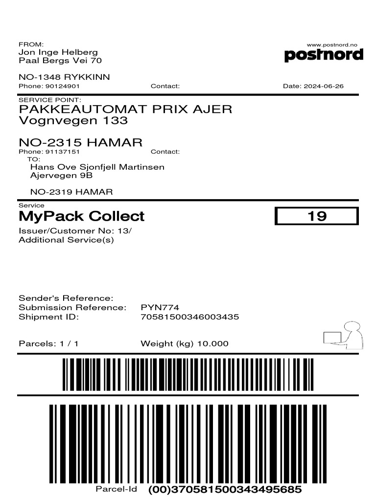 MyPack Collect Shipment Details | PDF