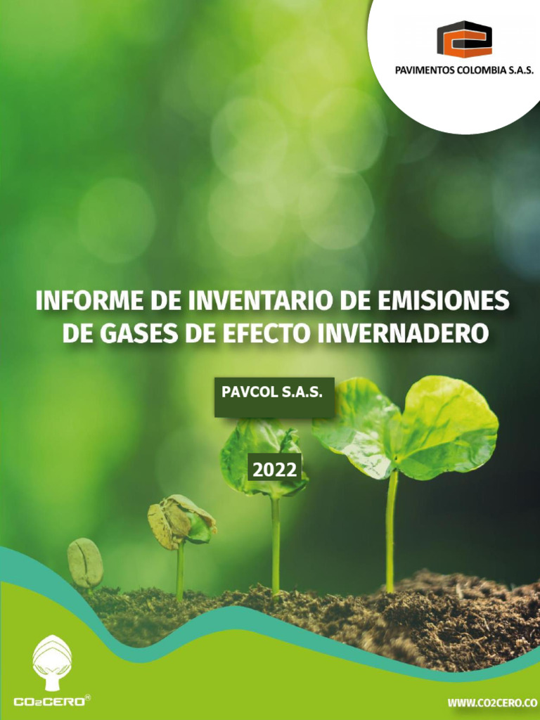 REPORTE INVENTARIO DE GEI 2022 V1 | PDF | Gases de efecto invernadero | Huella de carbono