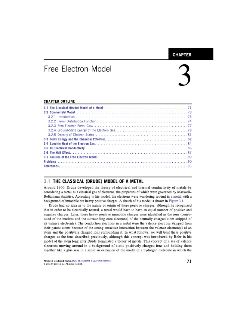 Drude and Sommerfeld Model - 002 | PDF